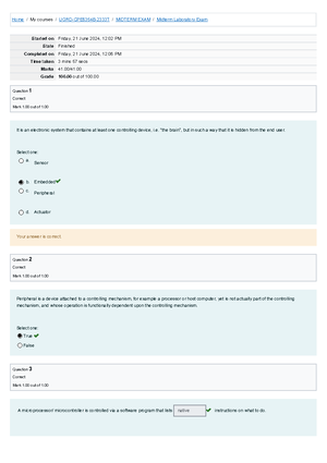 W3 Lesson 3 - Microcontroller Basics - CPE6354 – Embedded Systems Lesson 3 – Microcontroller ...