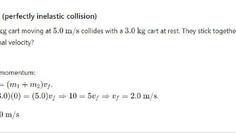 25 12 09 14 02 07 - solving - PHYSICS - 4) Momentum (perfectly ...