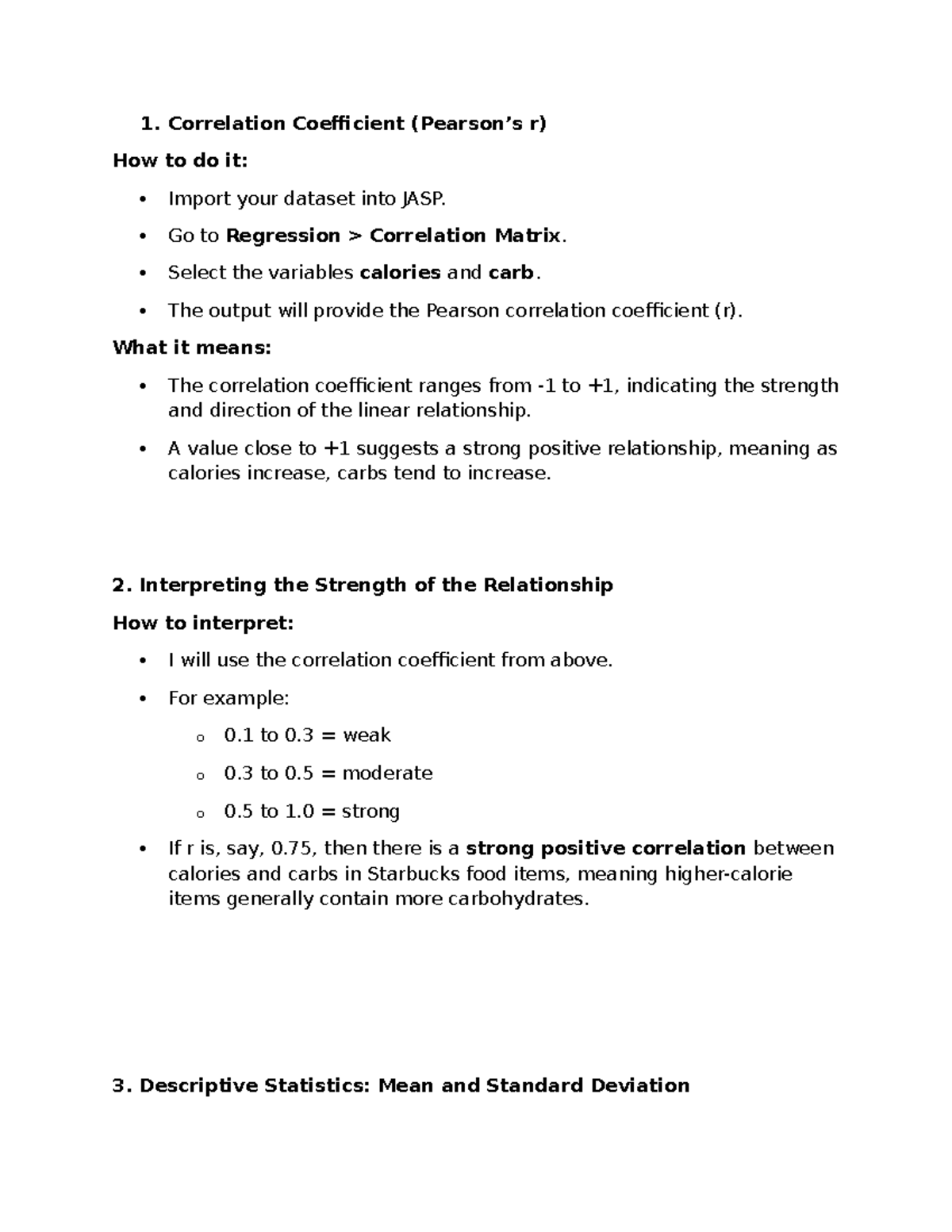 Math Assignment Unit 6: Correlation & Regression Analysis MATH 1281-01 ...
