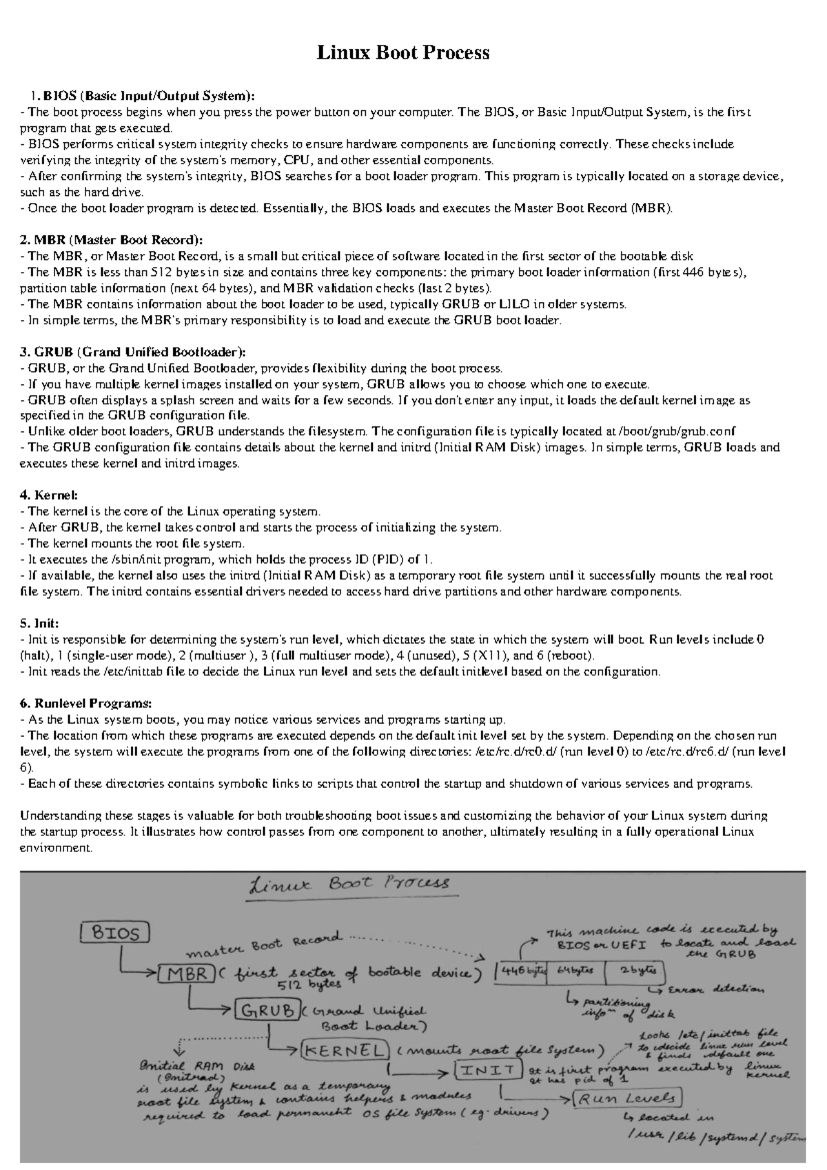 Linux Boot Process - Linux Boot Process BIOS (Basic Input/Output System ...