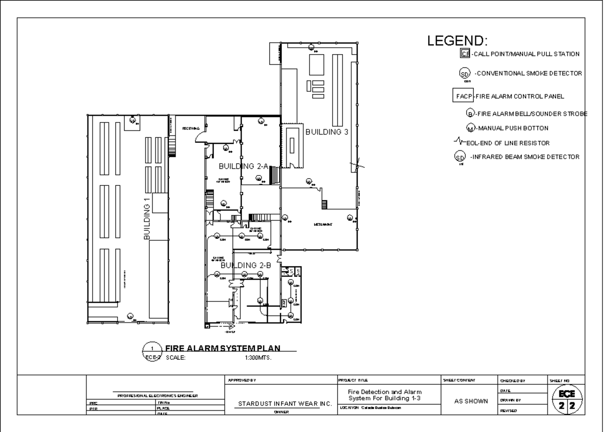 Smoke Detector Plan - ECE-1 for Fire Alarm System - Studocu