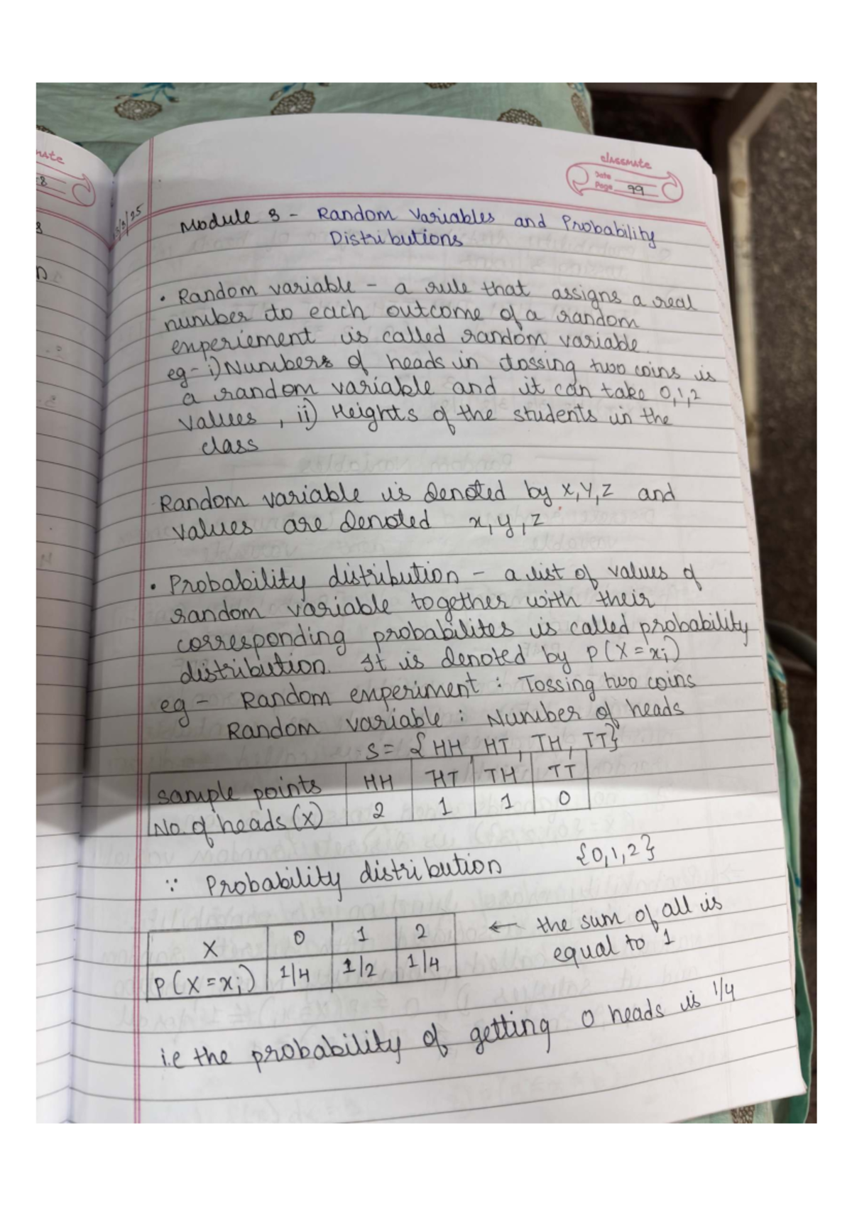 Maths Module 3 - Notes on Random Variables & Probability Distributions ...