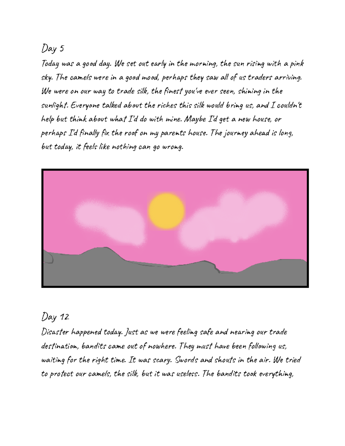 Silk Road Journey: Diary of a Traveler - Days 5, 12, and 18 - Studocu