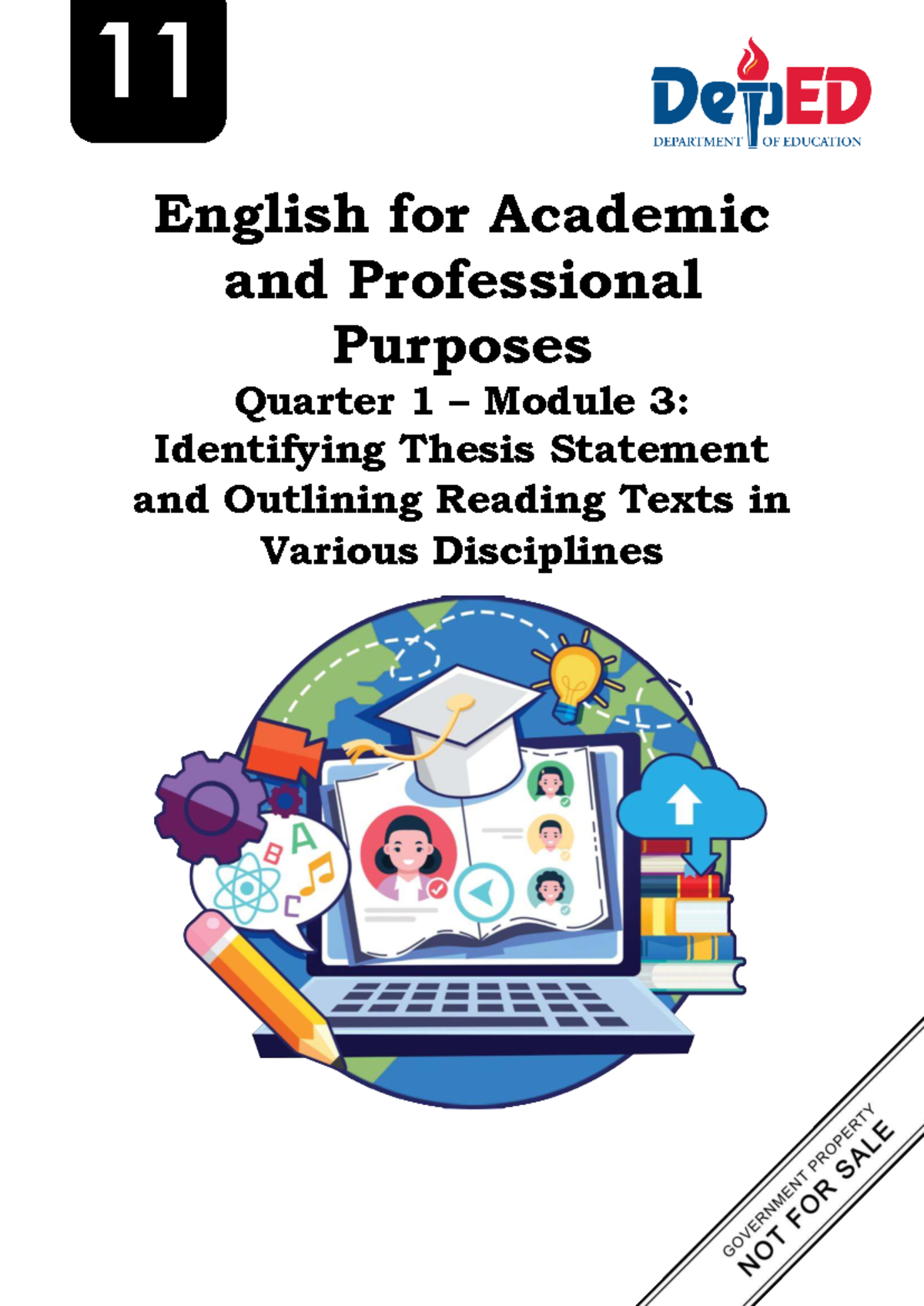 Q1 EAPP 11 Module 3: Thesis Statements & Outlining Texts - Studocu