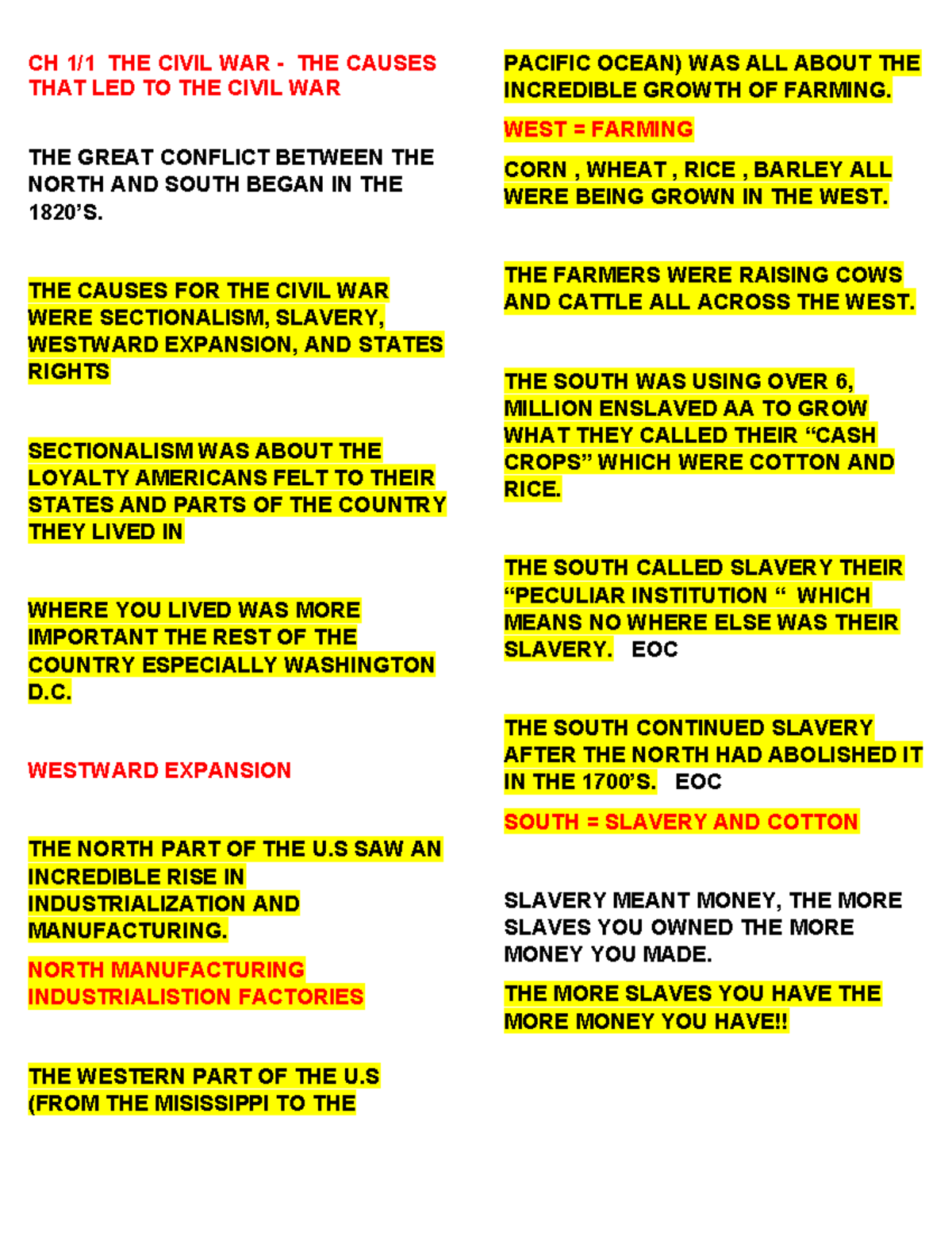 Civil War Study Guide: Causes, Key Battles, and Reconstruction Insights ...