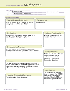 Methylprednisolone ATI medication template - ACTIVE LEARNING TEMPLATES ...