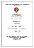 Construction Management and Entrepreneurship - 21CV61 - VTU - Studocu
