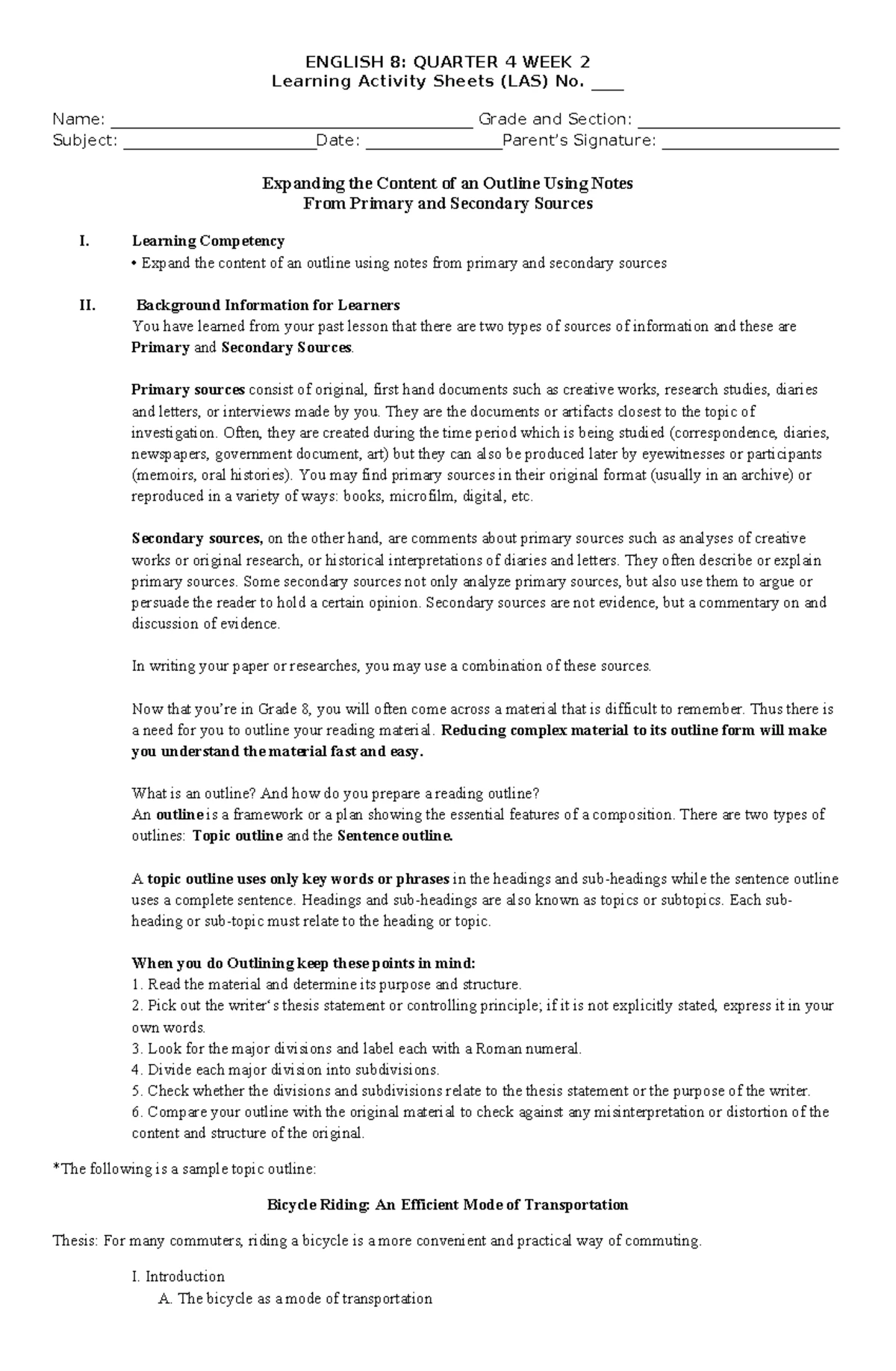English 110 reviewer - ENGLISH 110 PARTS OF THE LETTER Date- date in a ...