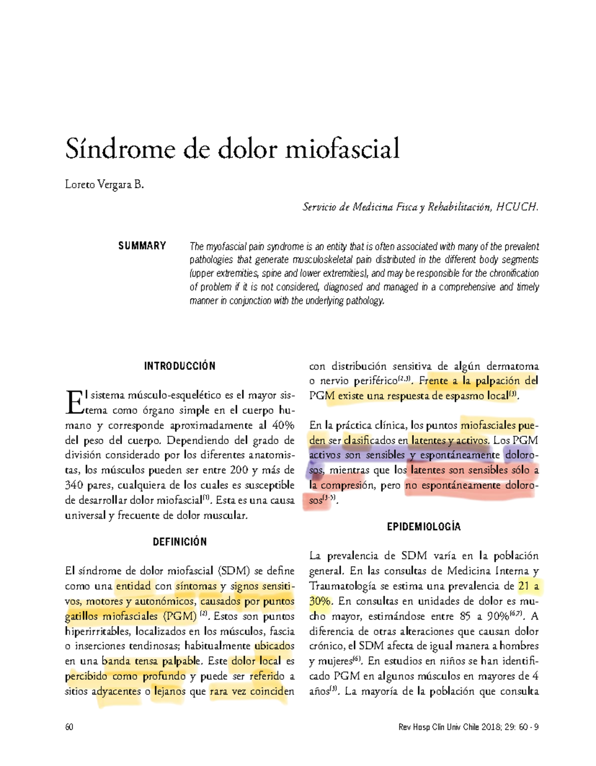 DATM - Síndrome de Dolor Miofascial: Diagnóstico y Tratamiento - Studocu