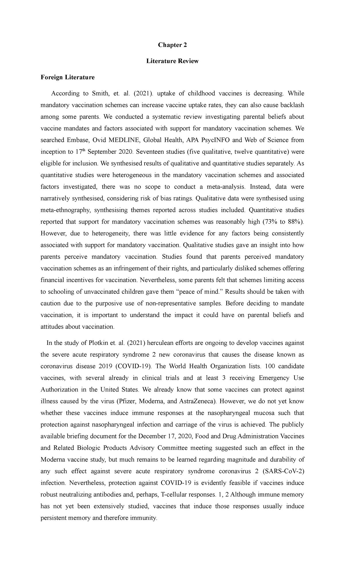 Chapter 2 - research literature review - Chapter 2 Literature Review ...