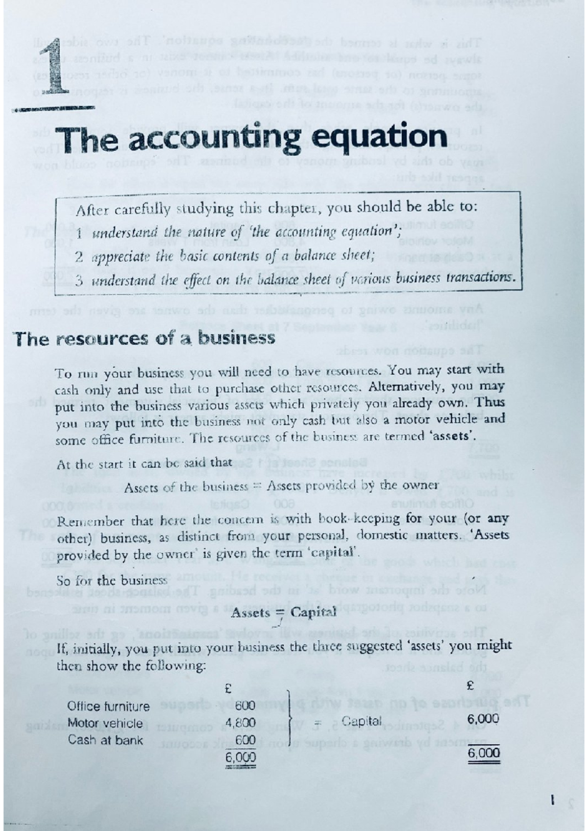 Chapter 1: The Accounting Equation and Balance Sheets in Accounting ...