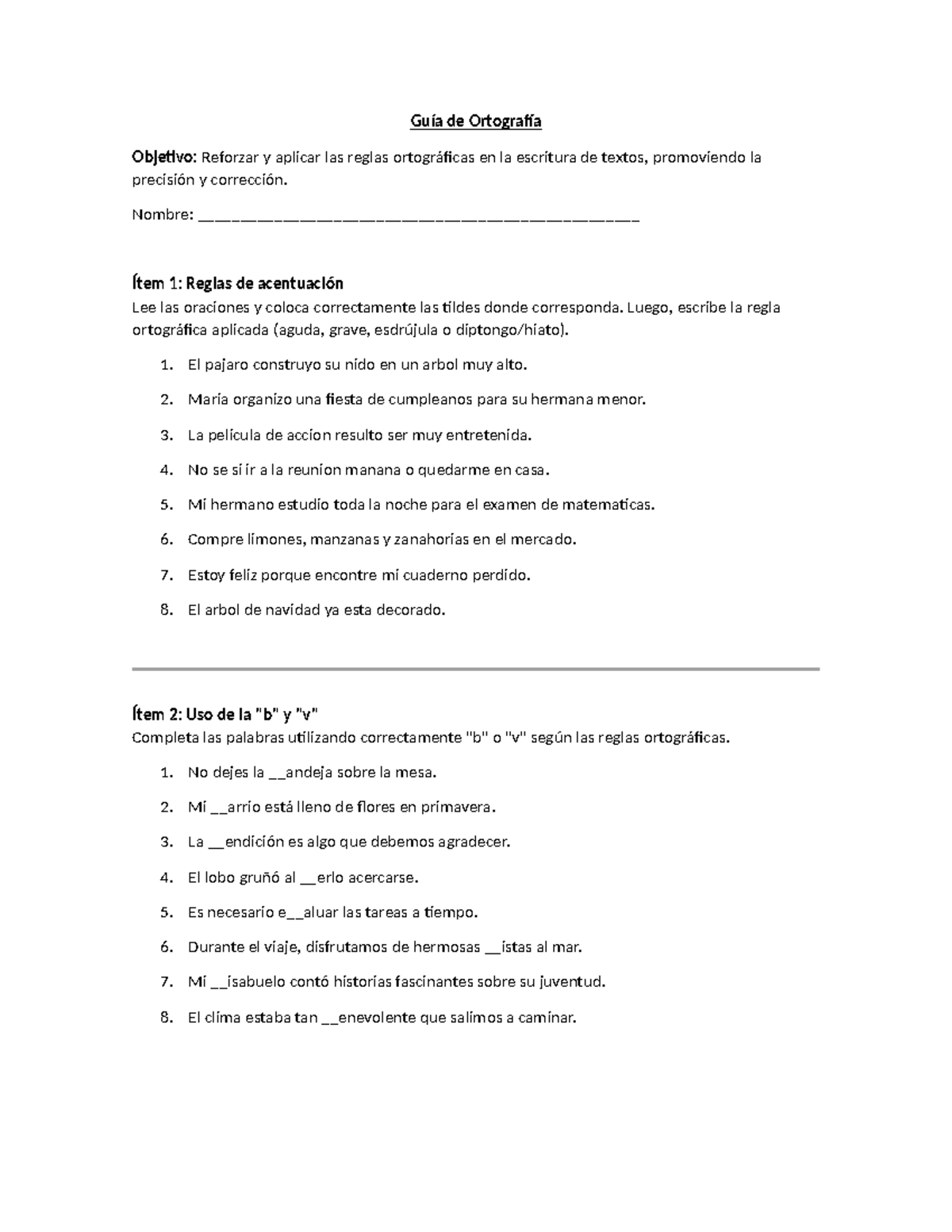 Guía de Ortografía: Reglas de Acentuación y Uso de la Y - Studocu