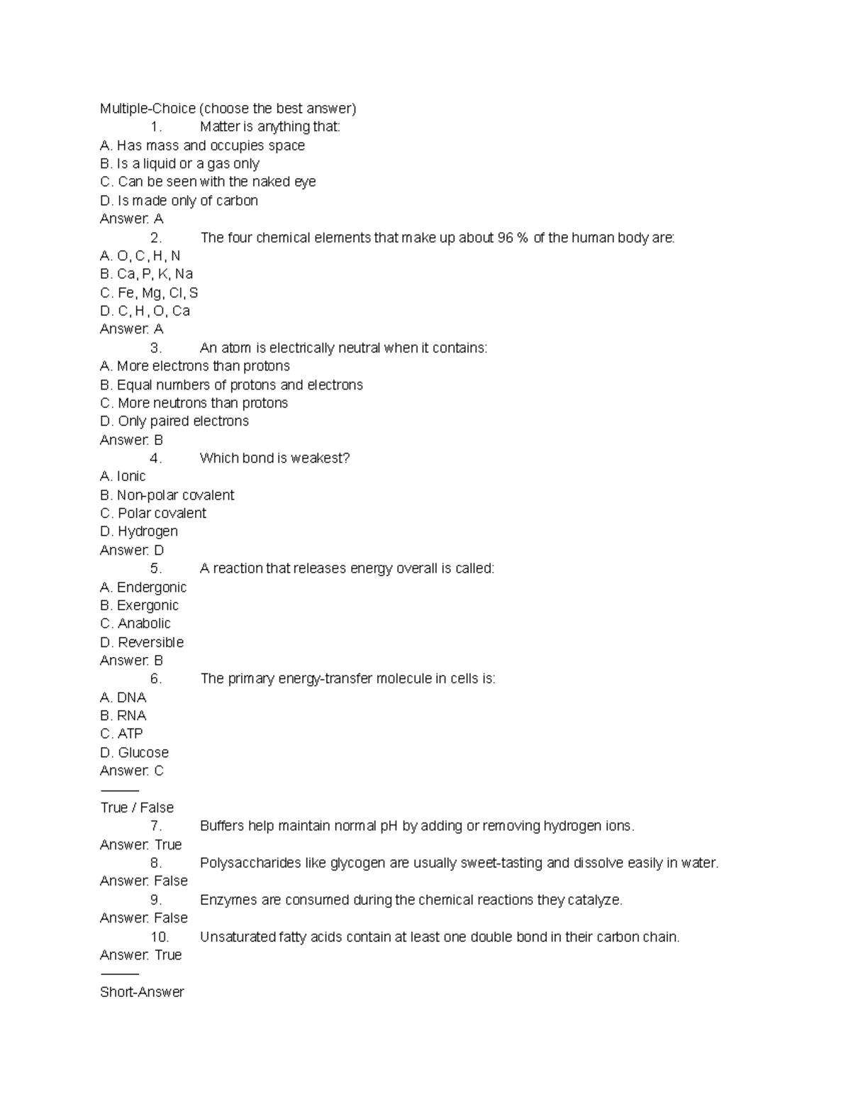 Final Exam Study Guide: Cell Biology (BIO 101) - Studocu