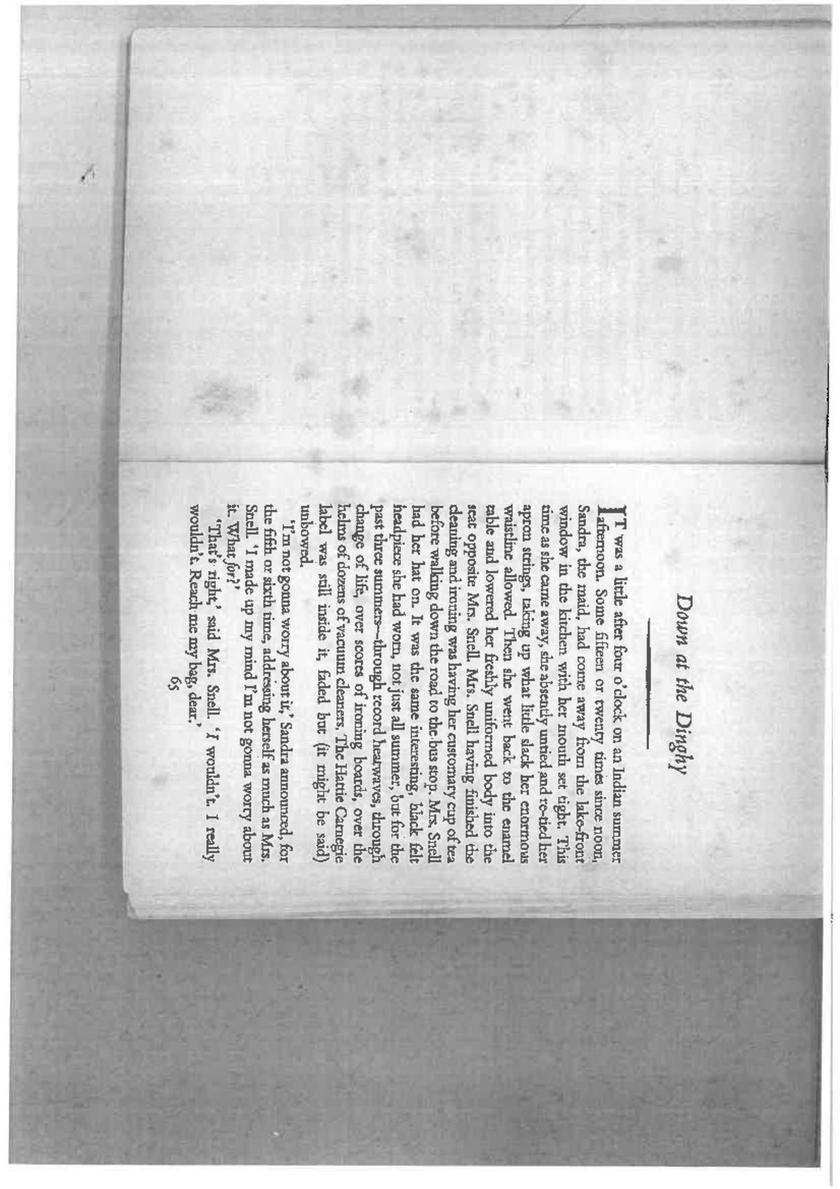 Down at the Dinghy: English Extension Analysis and Insights - Studocu