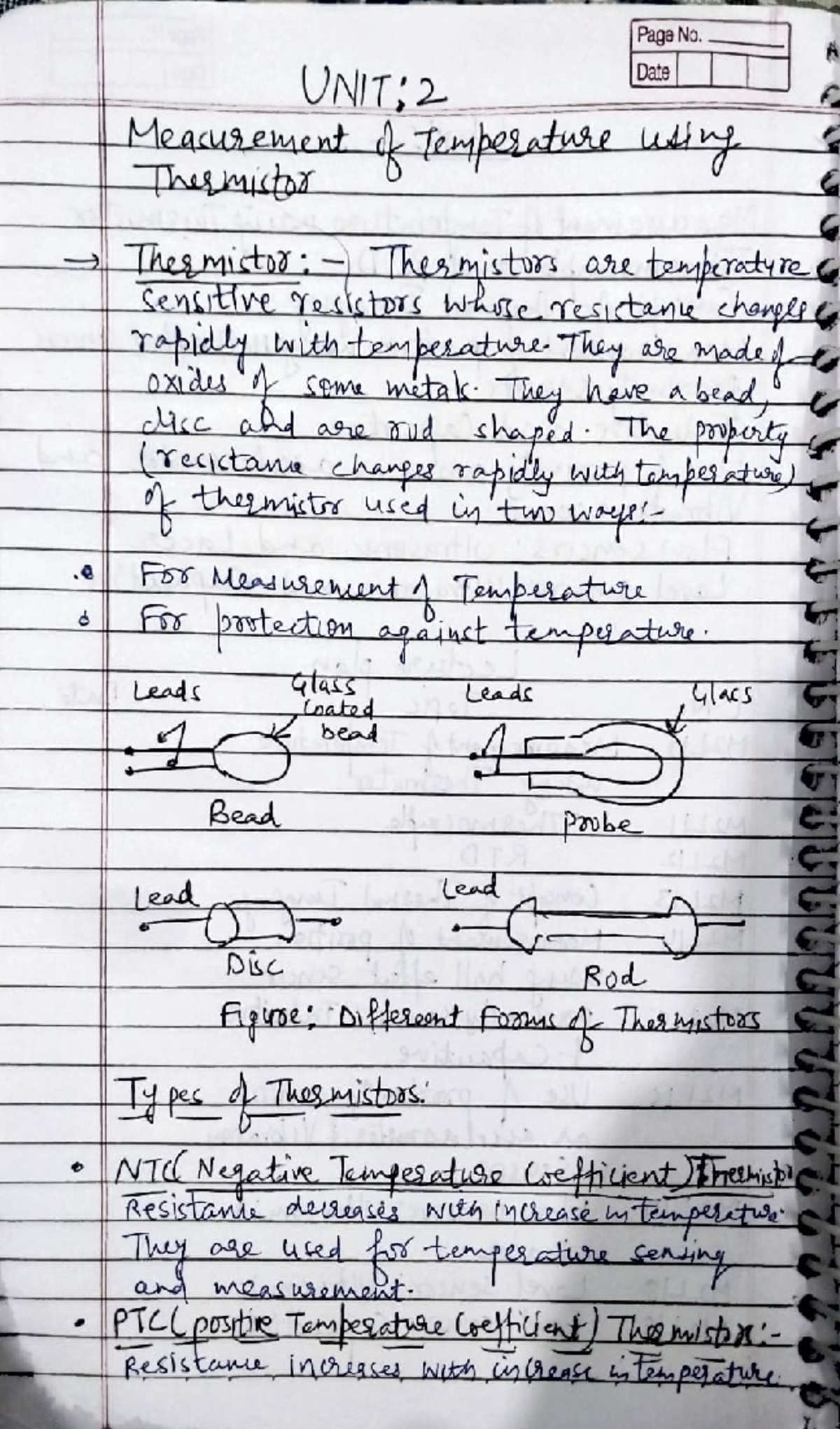 Sensor and Instrumentation Unit 2: Temperature Measurement Techniques ...