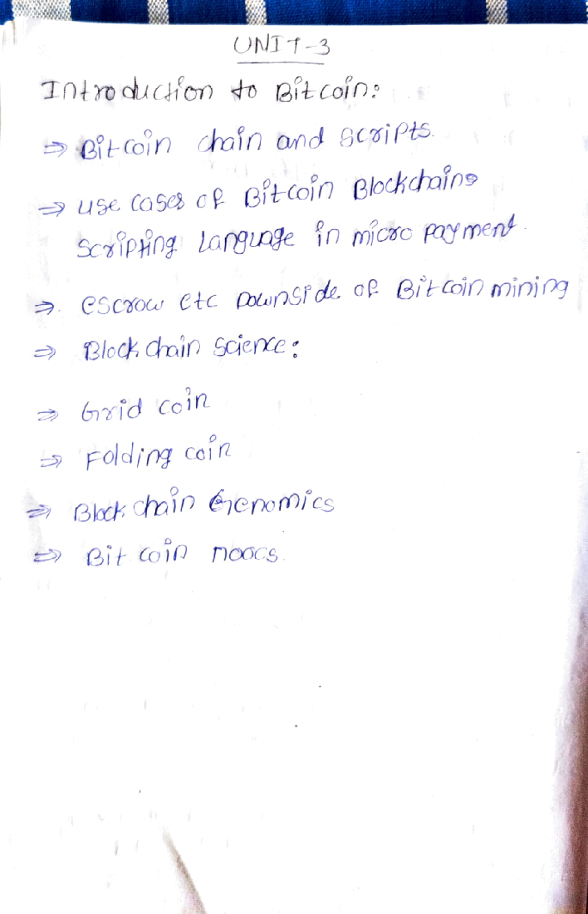 BCT 3 - bct unit 3 notes - InBro didfon to Bít coin: ONTT- 2i-Coin hain ...