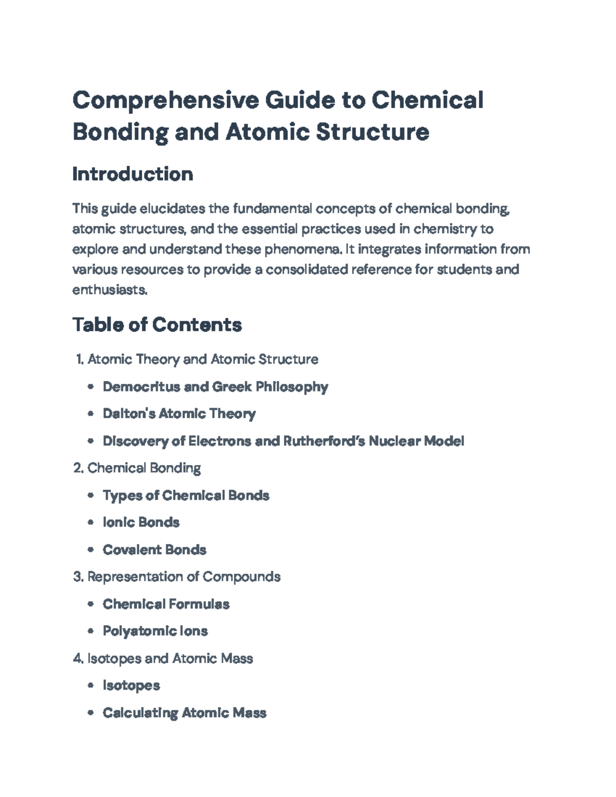 Comprehensive Guide to Chemical Bonding & Atomic Structure ...
