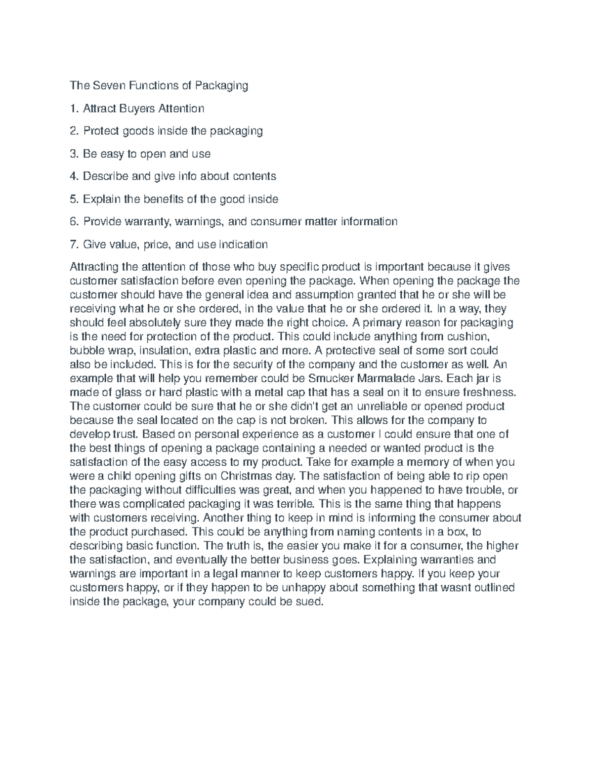 The Seven Functions of Packaging - TheSev enFunct i onsofPackagi ng 1 t ...