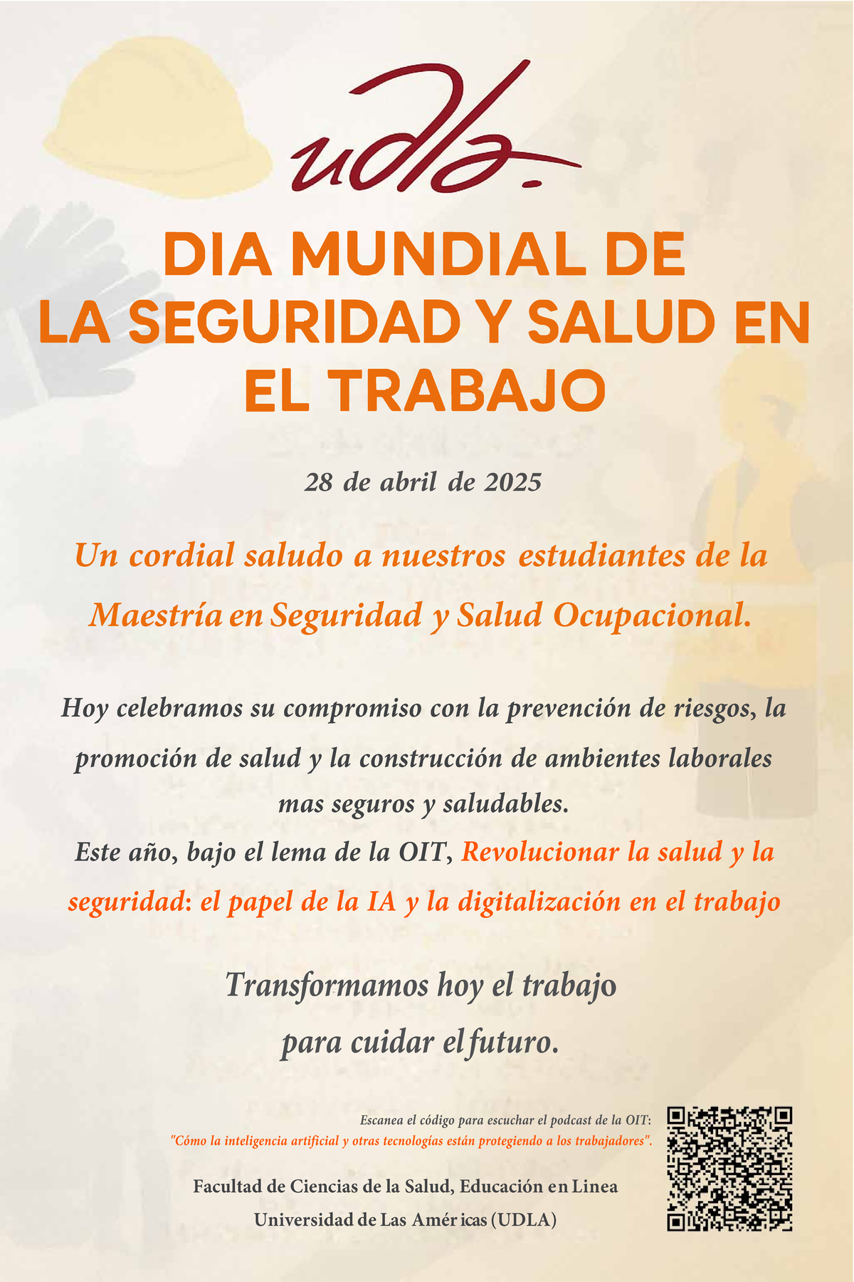 Poster del Día Mundial de la SSO: 28 de Abril 2025 - Studocu