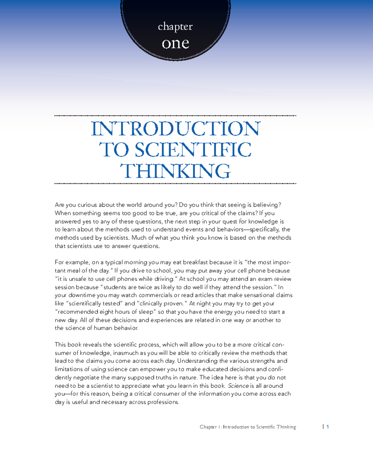 Chapter 1: Intro to Scientific Thinking (PSY 101) - Methods of Knowing ...