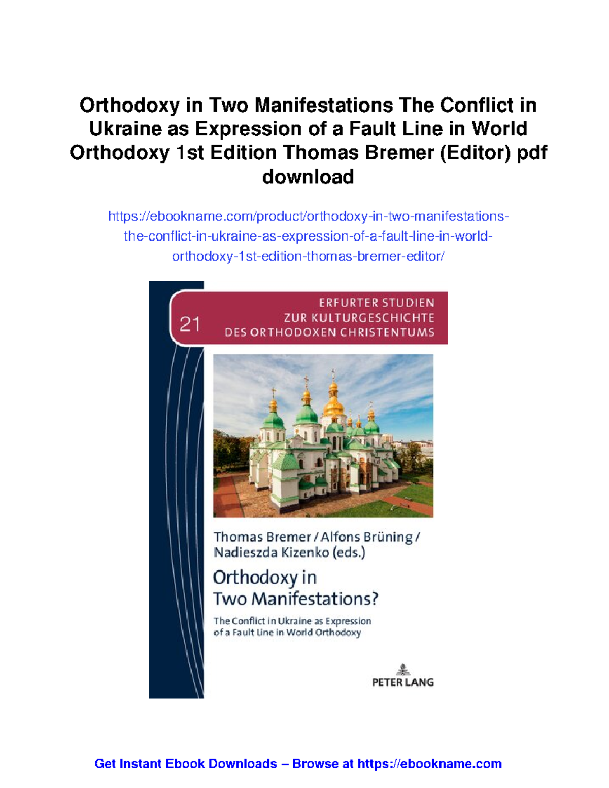 Orthodoxy in Ukraine: A Fault Line in World Orthodoxy Analysis - Studocu