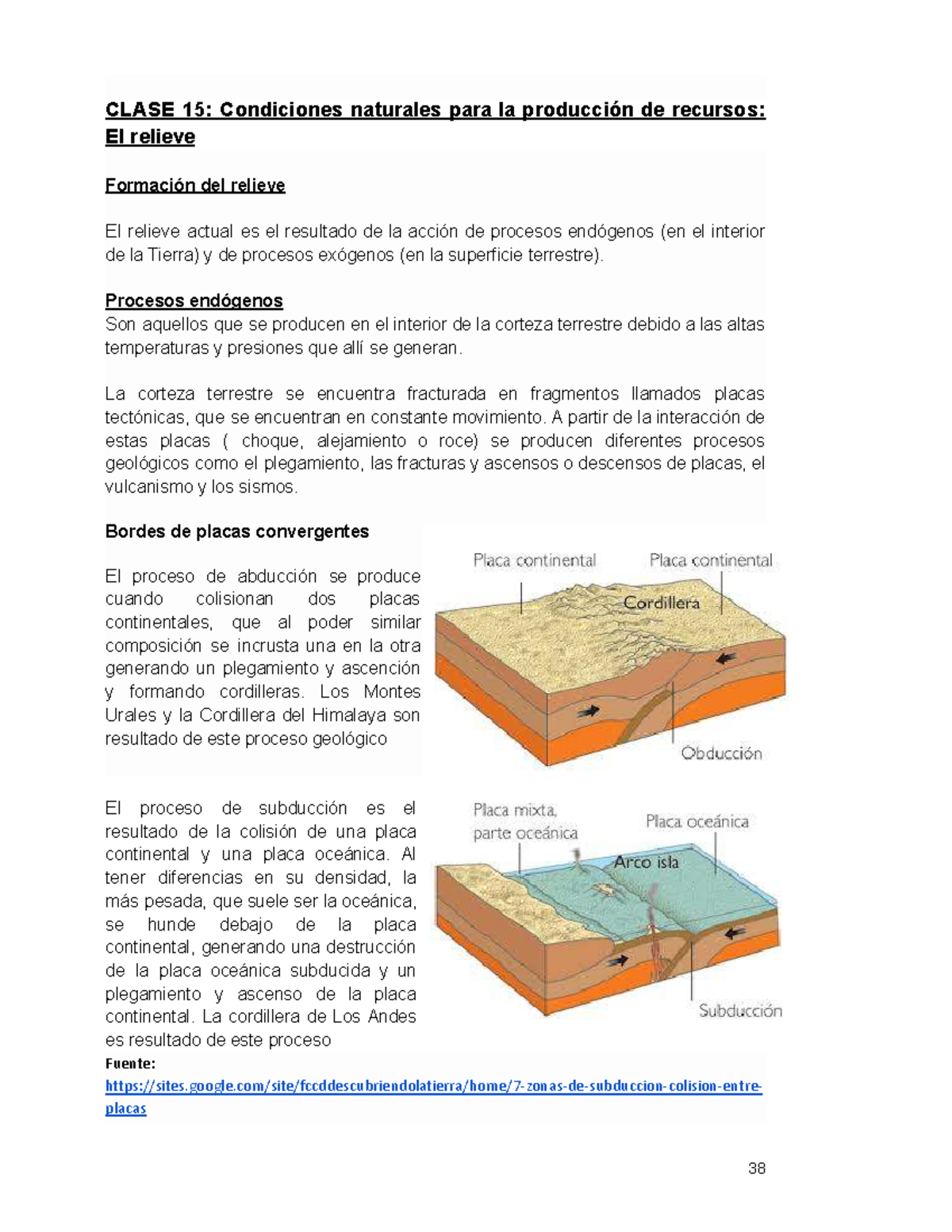 CLASE 15: Tectónica de Placas y Formación del Relieve - Studocu