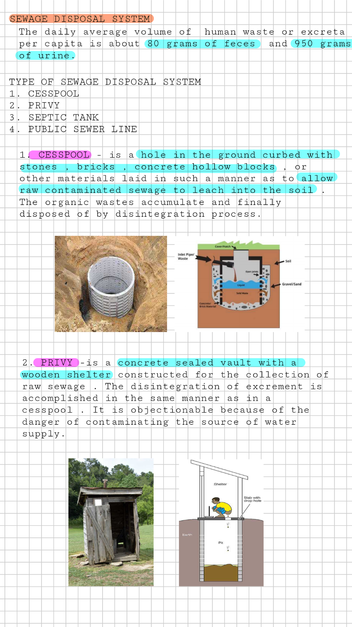 EU 2 - Overview of Sewage Disposal Systems and Treatment Methods - Studocu