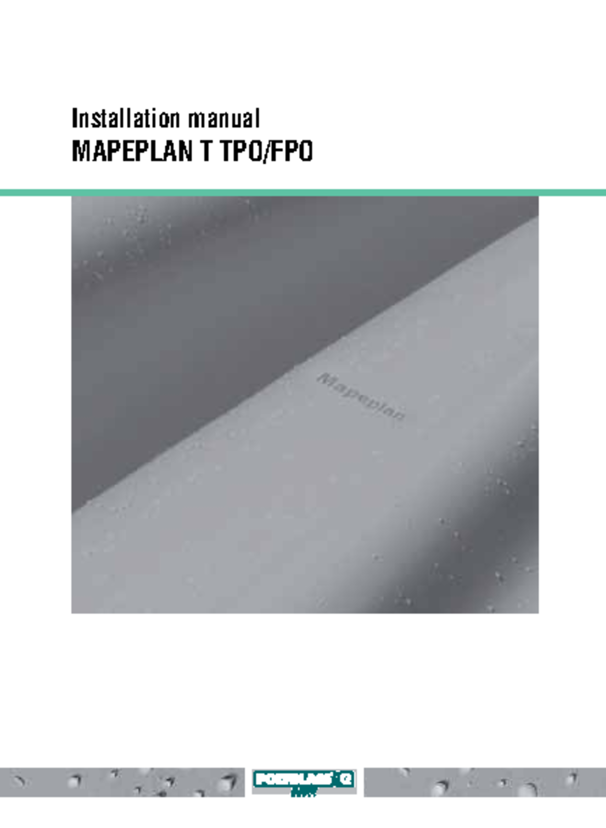 Installation Manual for MAPEPLAN T Roofing Systems - Studocu