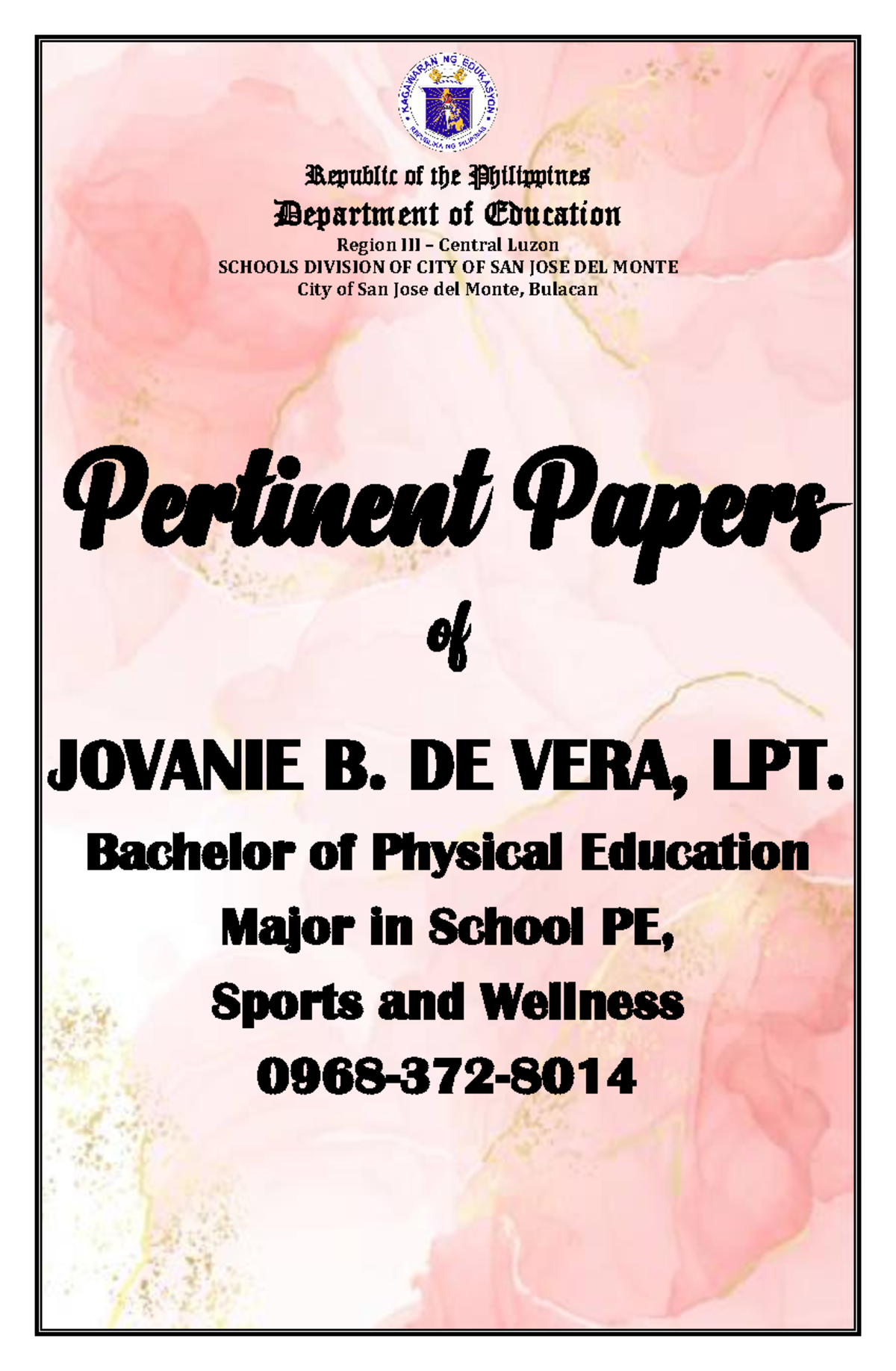 Pertinent KUYA VAN - For application - Education - Republic of the Philippines Department of ...