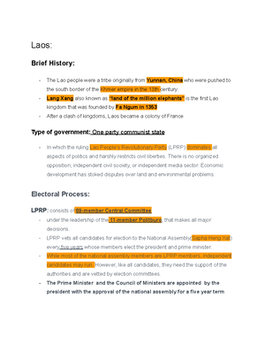 MUN Notes - Bado, Josellee Nina J. BA POS 2- A MUN NOTES Comparative ...