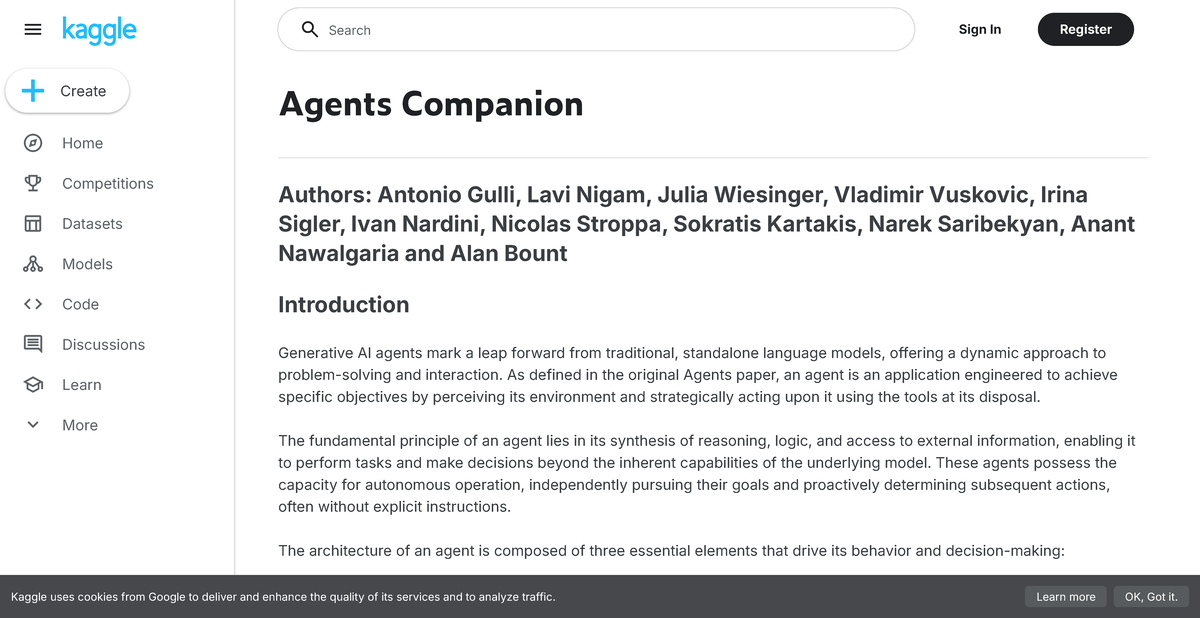 Agents Companion: A Guide to Generative AI Agents on Kaggle - Studocu