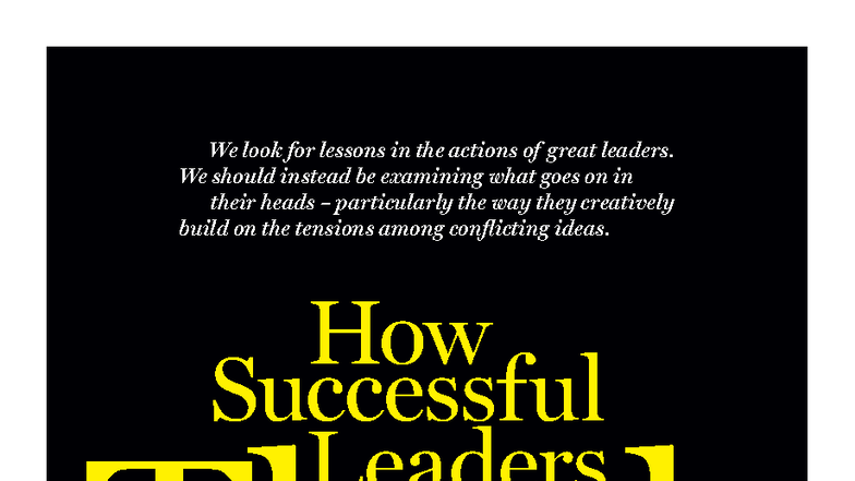 How Successful Leaders Think: Insights from Roger Martin's Analysis ...
