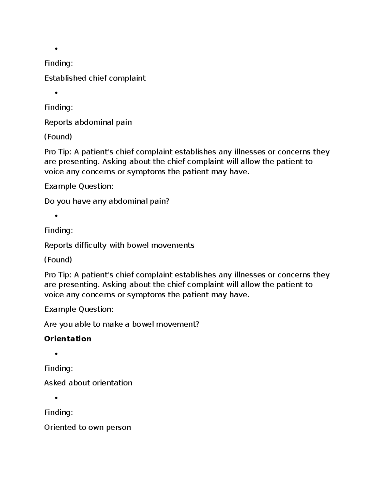 Shadow Health Assignment-Focused Exam: Abdominal Pain Analysis - Studocu