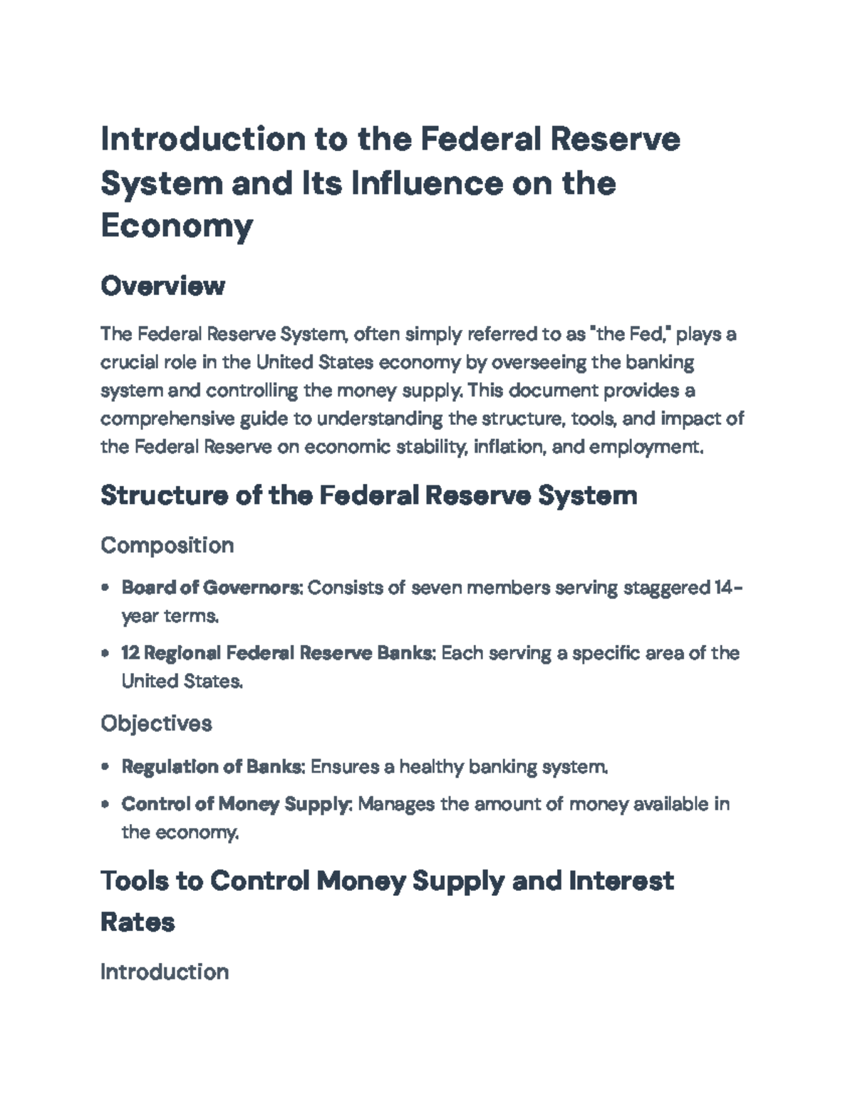 Understanding the Federal Reserve System: Its Impact on the Economy ...