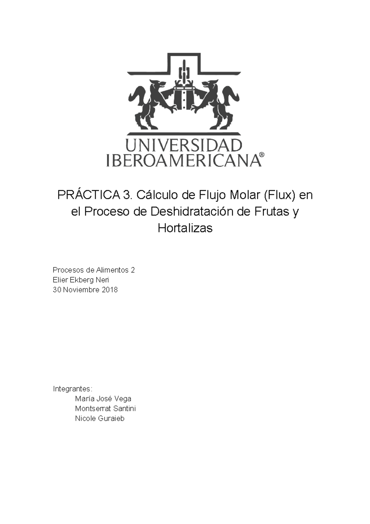 Cálculo de Flujo Molar en el Proceso de Deshidratación - PRÁCTICA 3 ...