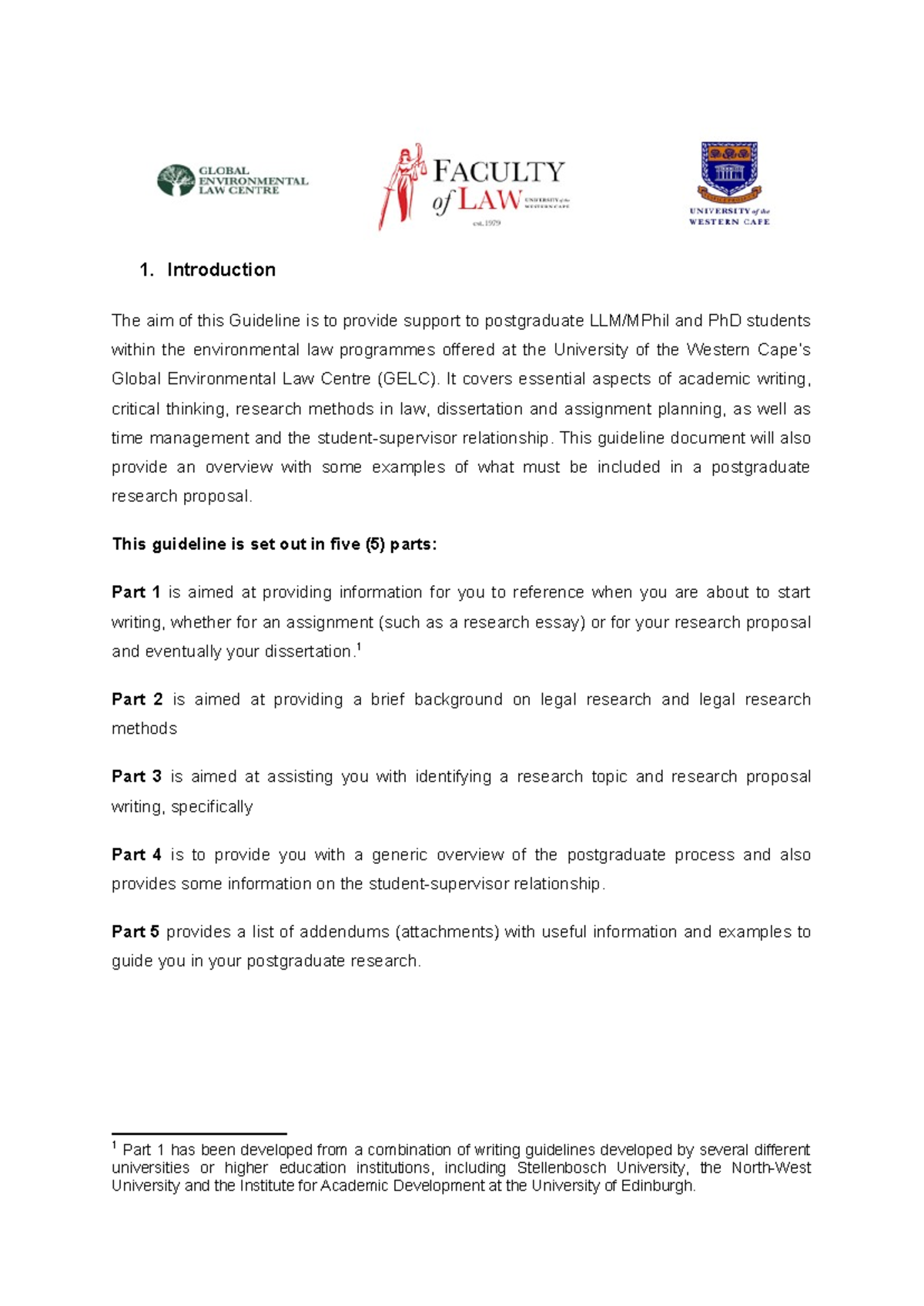 November 2024 GELC LLM and Ph D Writing Guide - 1. Introduction The aim ...