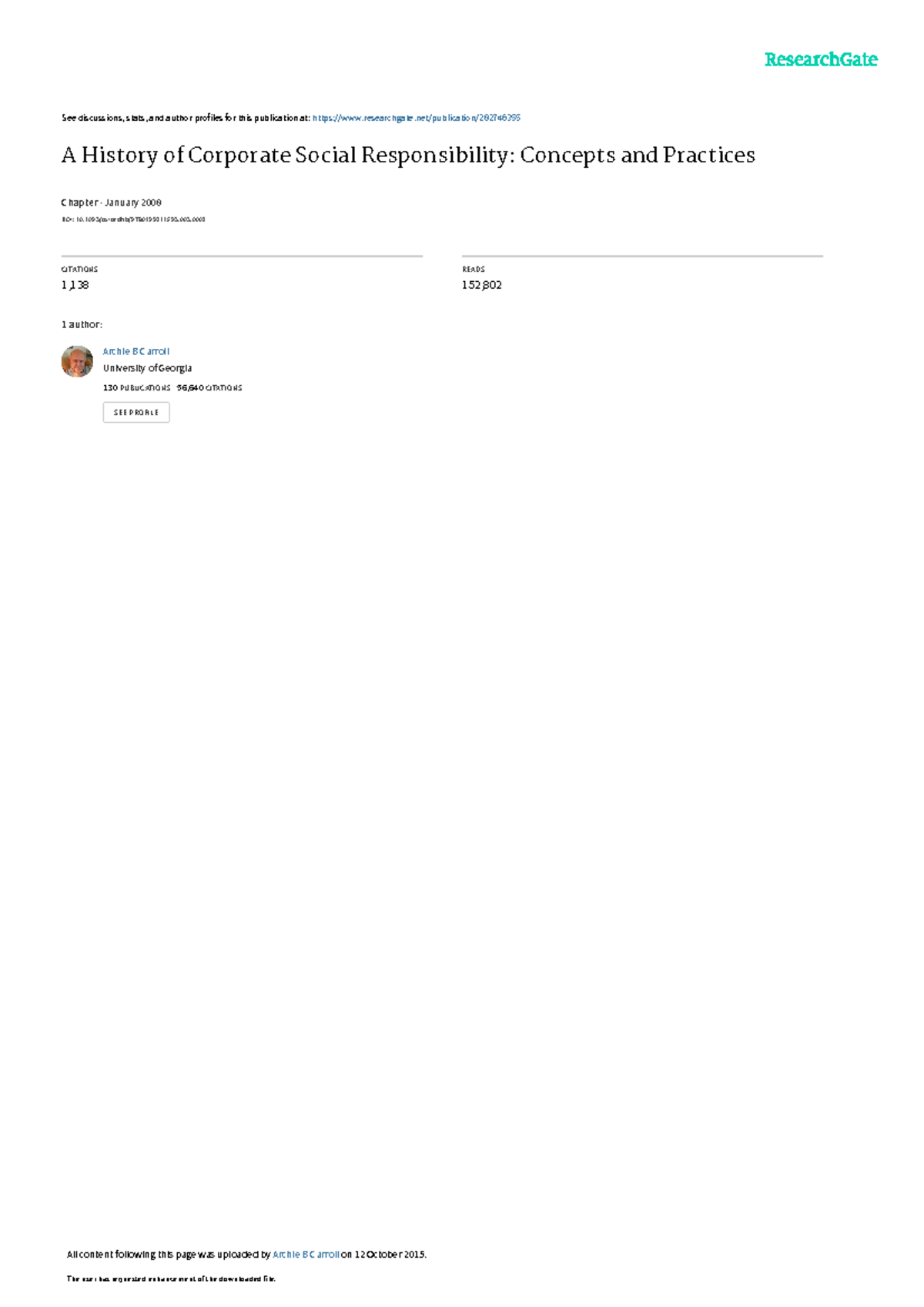 A History of Corporate Social Responsibility (CSR) - Chapter Insights ...