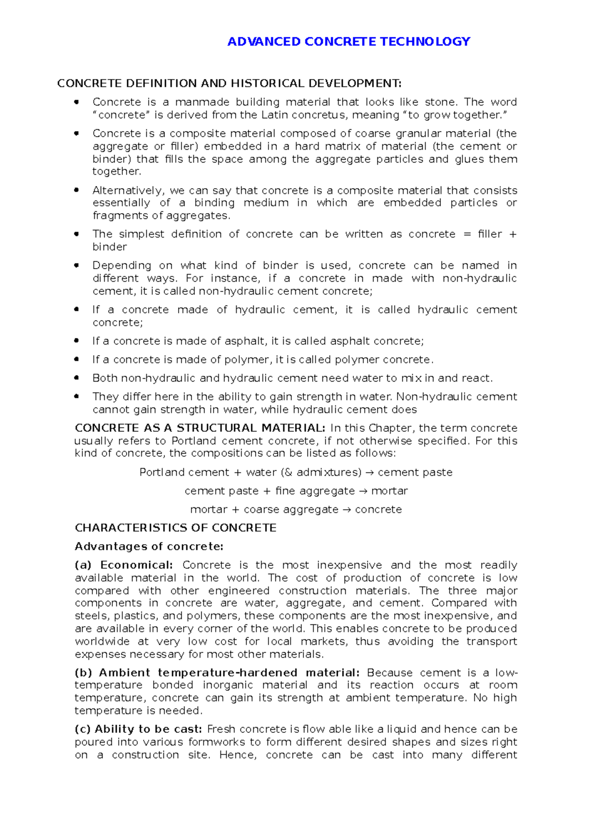 Concrete Definition and Historical Development - CONCRETE DEFINITION ...