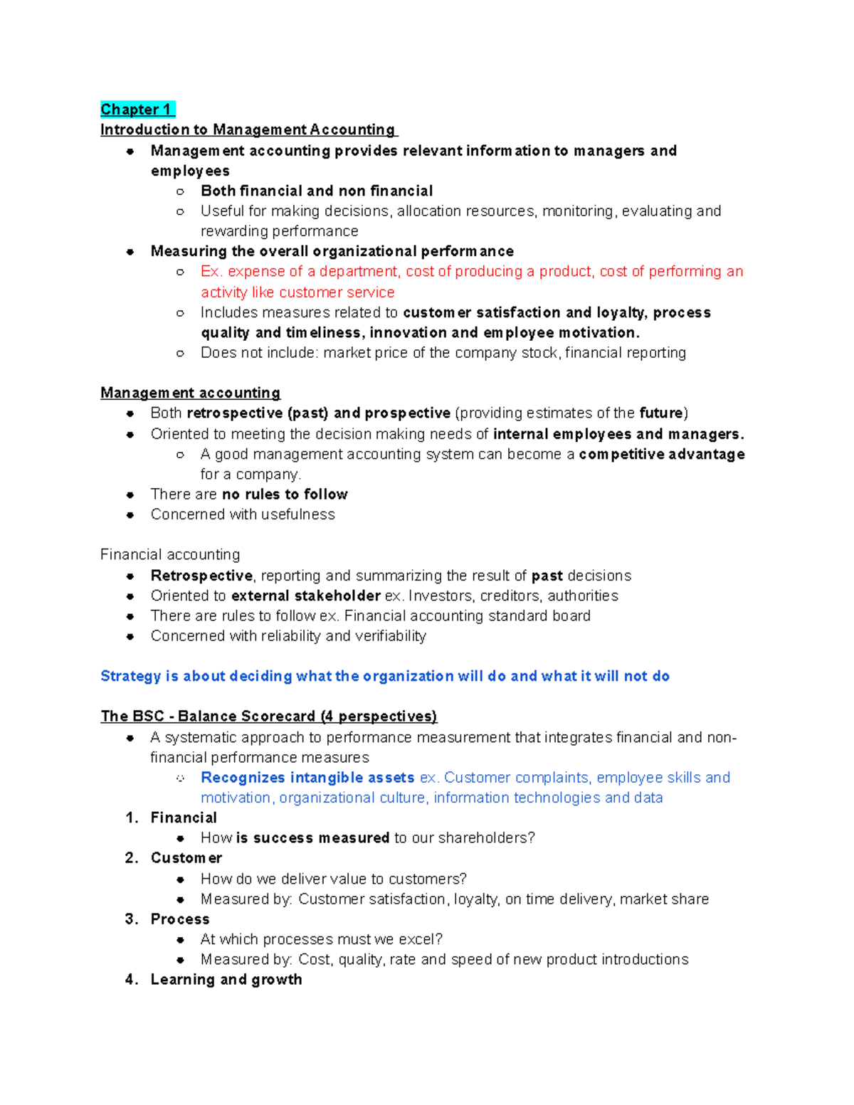 BU247- Midterm Review - Lecture / textbook notes - Chapter 1 ...
