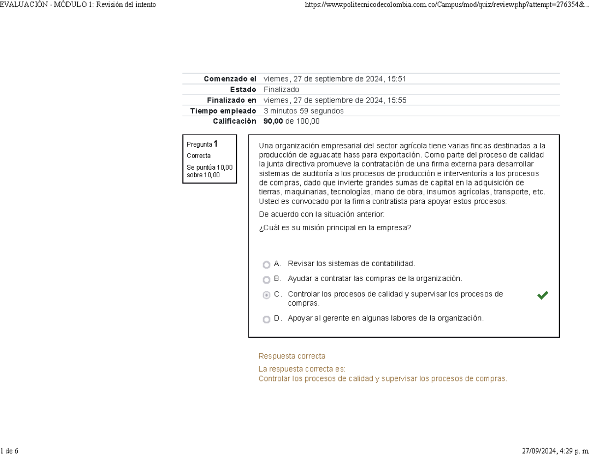 Evaluación Módulo 1: Soluciones y Respuestas Correctas - Studocu