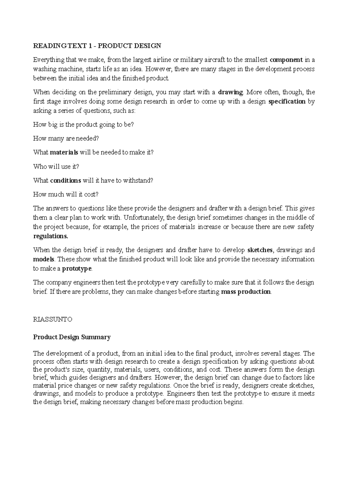 Product Design Overview: Stages from Idea to Prototype - Studocu