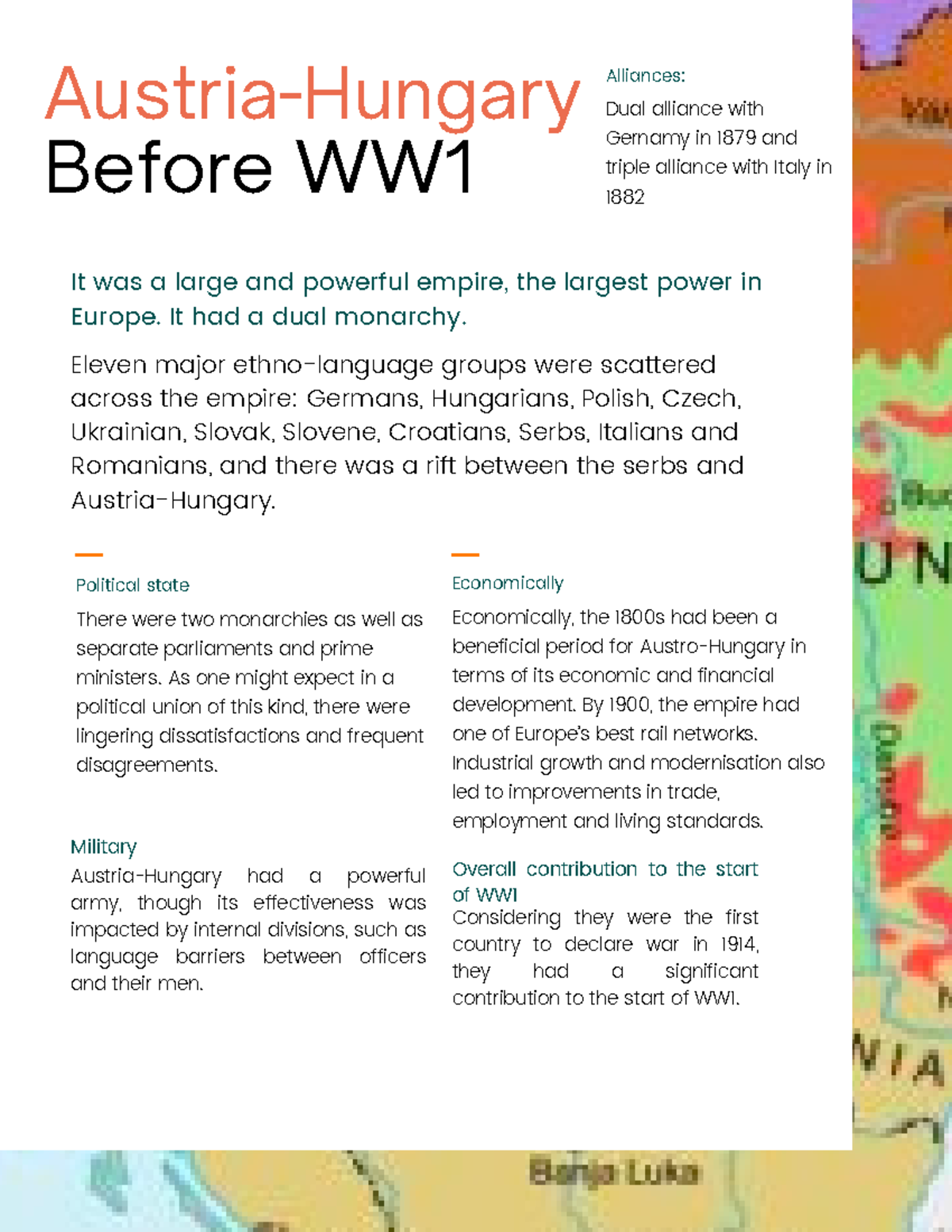 Austria-Hungary's Role in WW1: Political and Military Insights - Studocu
