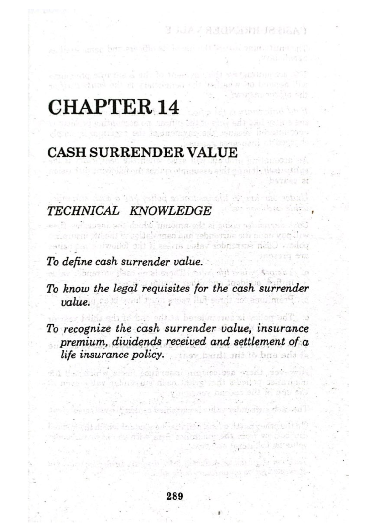 CHAPTER 14: CASH SURRENDER VALUE IN LIFE INSURANCE (IA3 Valix 2024 ...