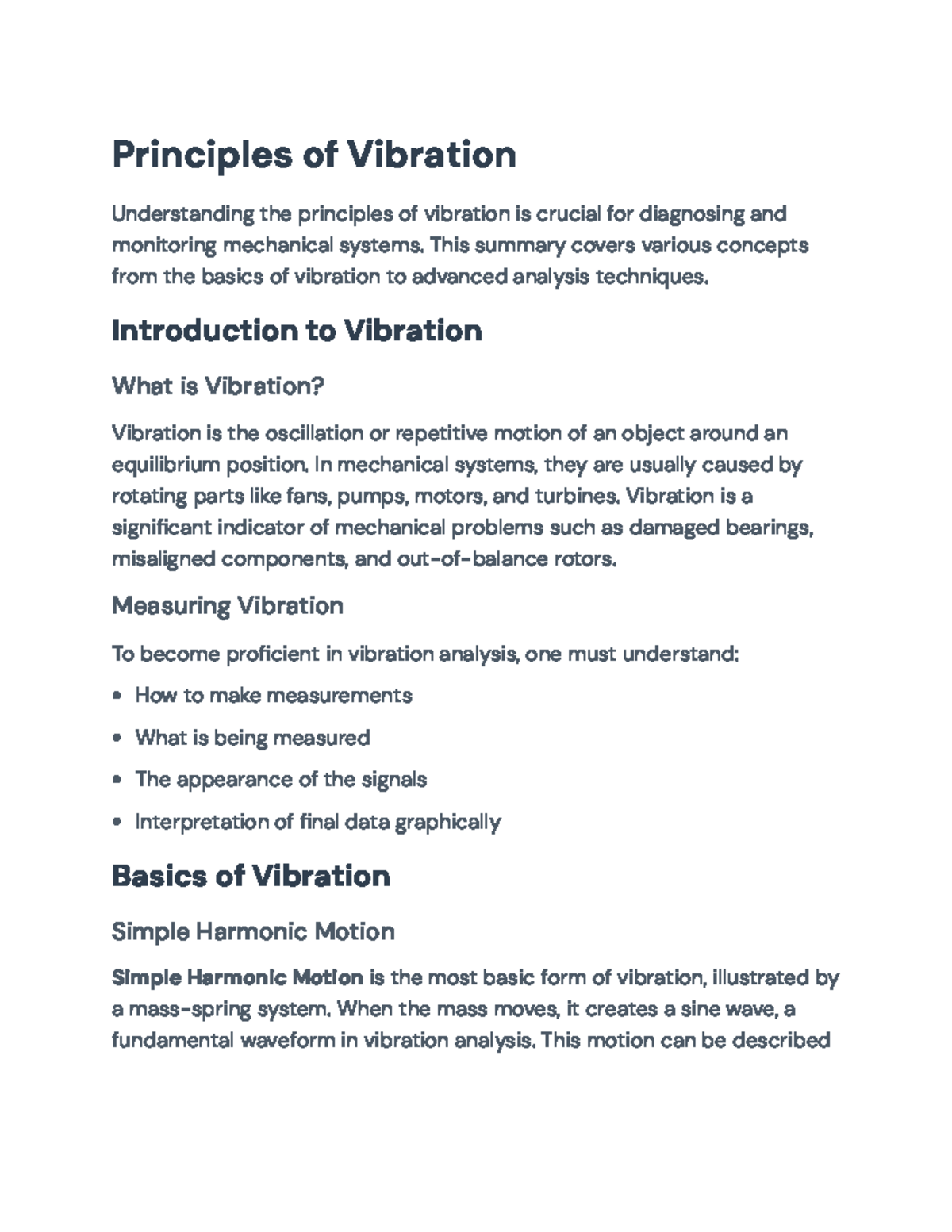 Vibration Analysis Techniques: Understanding Dynamics and Measurements ...