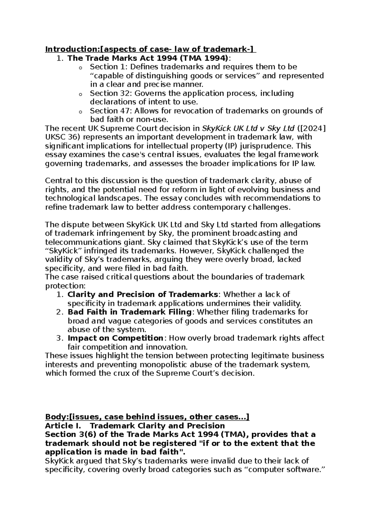 Skykick v sky random notes + chapthpt - Introduction:[aspects of case ...