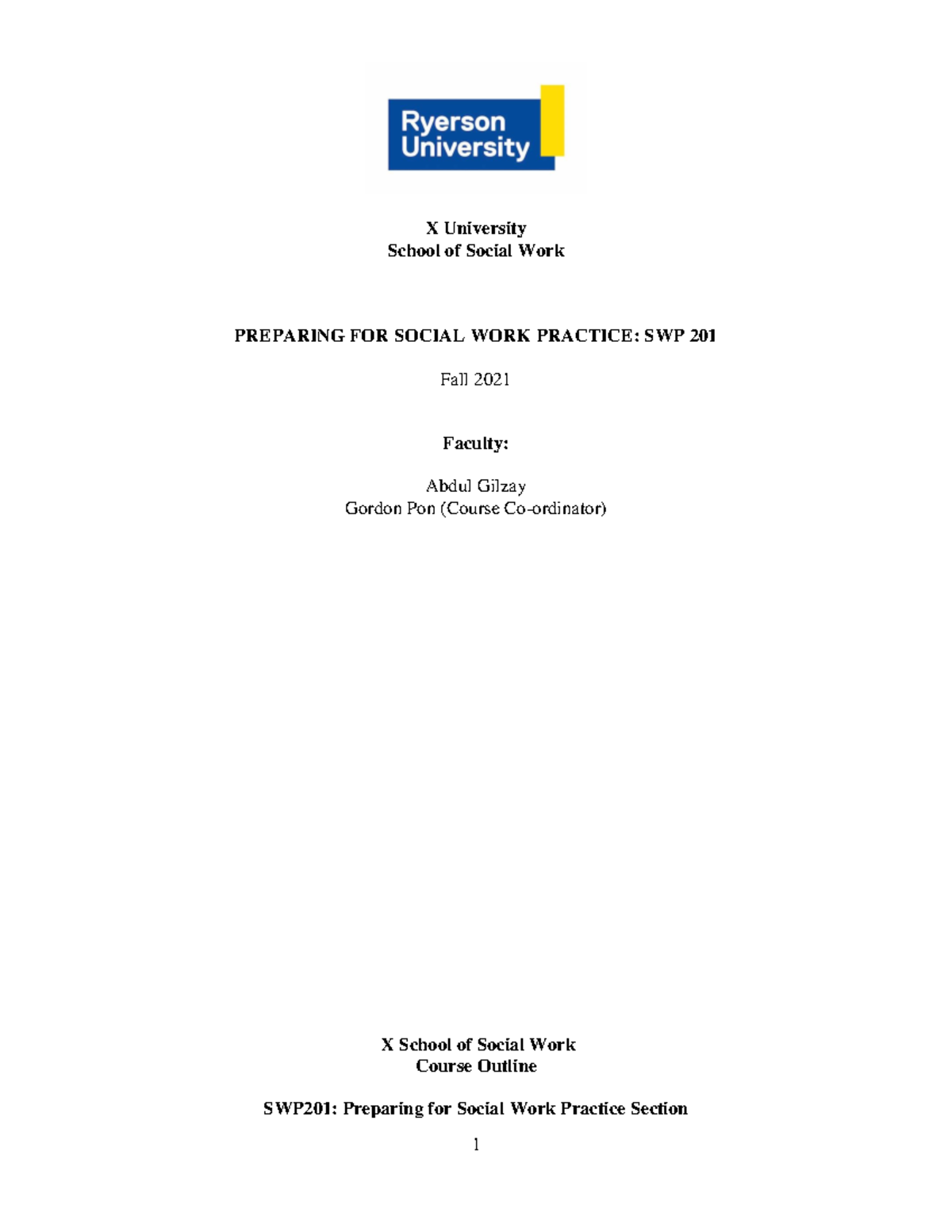 SWP201 course outline & mandatory assignments for 2021 year, fall ...