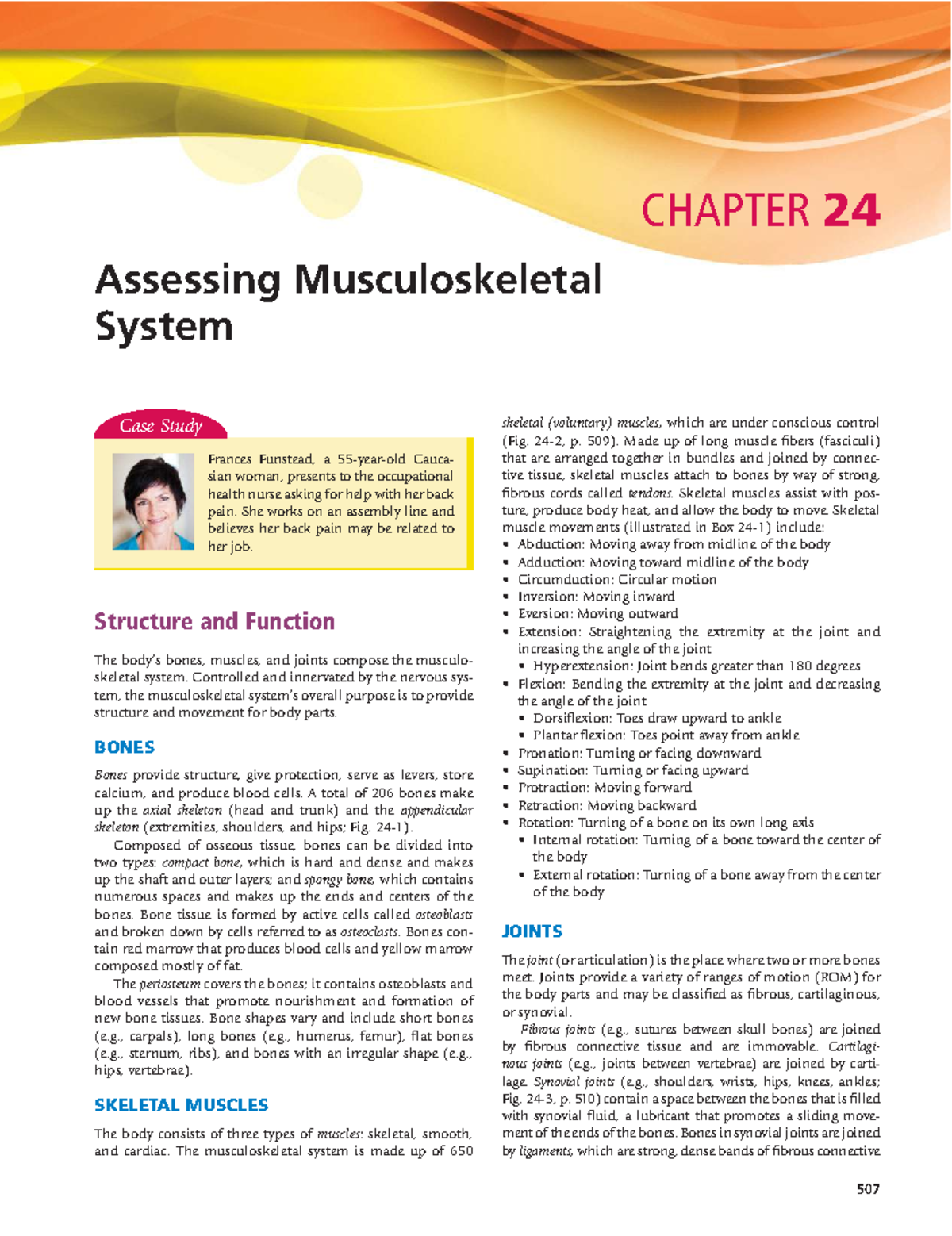Assessing Musculoskeletal System - 507 CHAPTER 24 Assessing ...