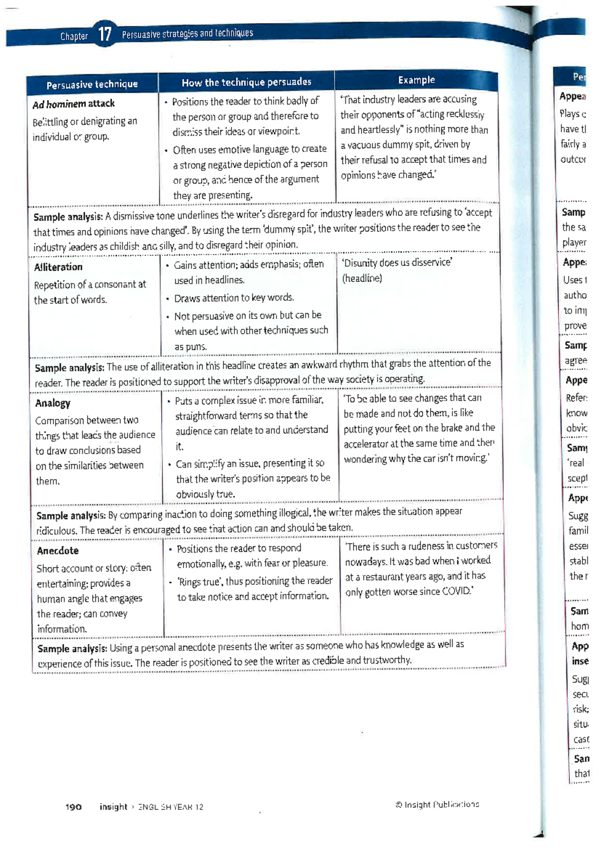 ENGLISH YEAR 12: Chapter 17 - Persuasive Strategies and Techniques ...