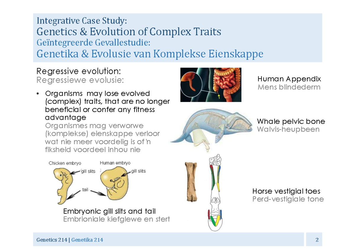 Integrative Case Study: Genetics & Evolution of Complex Traits ...