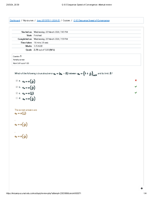 Quiz 8.9 - Optimization and Linear Programming Revisión del intento - Usted se ha identificado ...